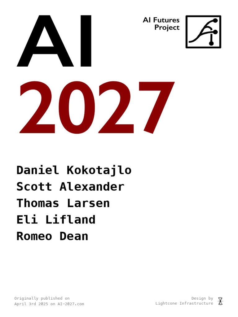 Scenario Ai2027 | PDF | Artificial Intelligence | Intelligence (AI) & Semantics