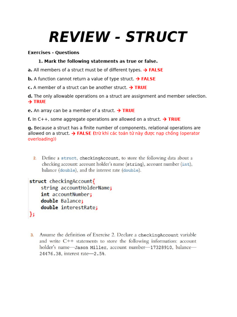 24120262DSA - Tuan 1 - REVIEW - Struct | PDF