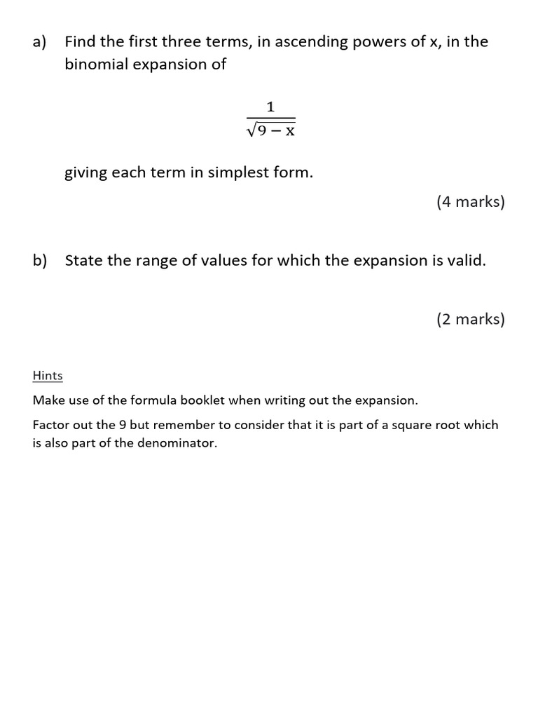 4 - The Binomial Expansion | PDF