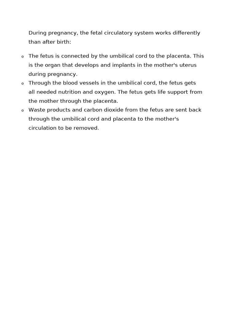 fetal circulation | PDF | Fetus | Heart
