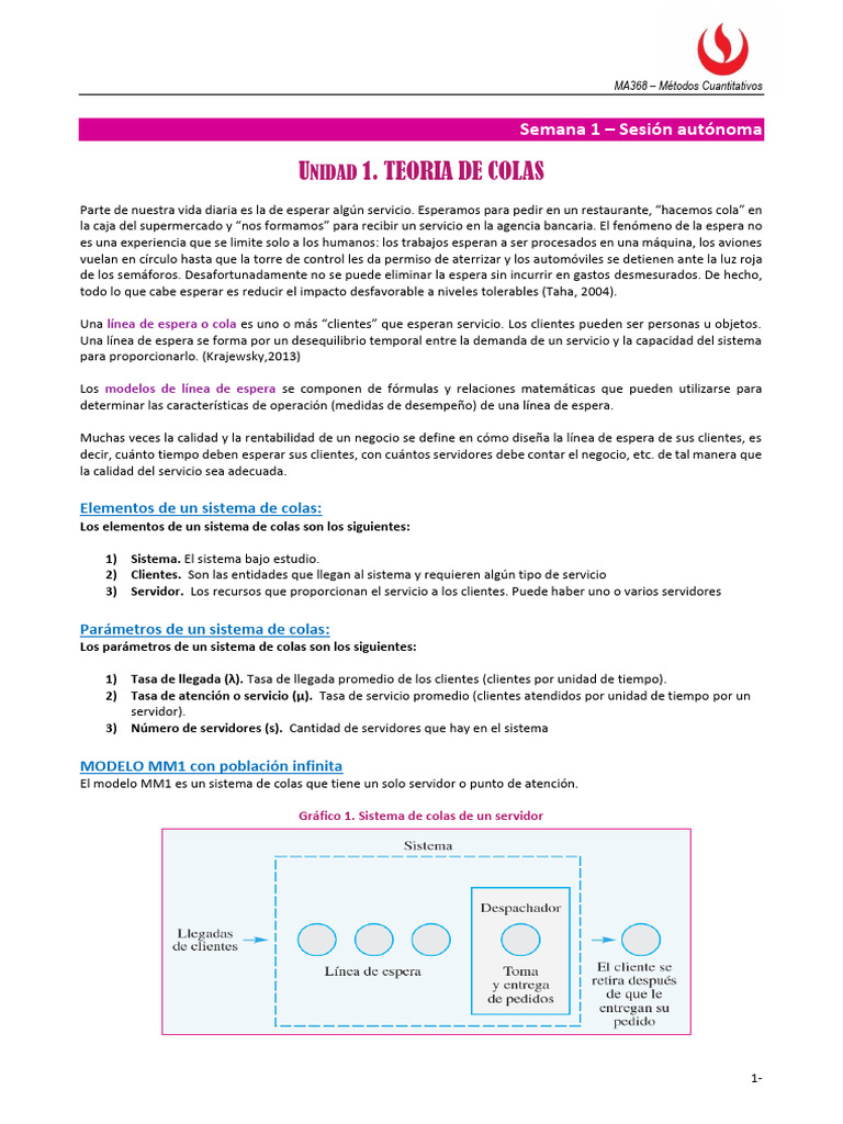 Teoría de Colas: Modelos y Análisis | PDF