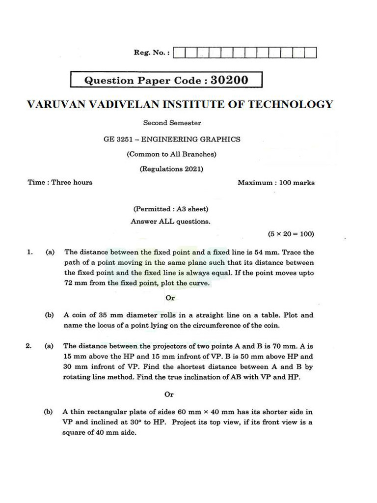 Eg Model Exam Question | PDF