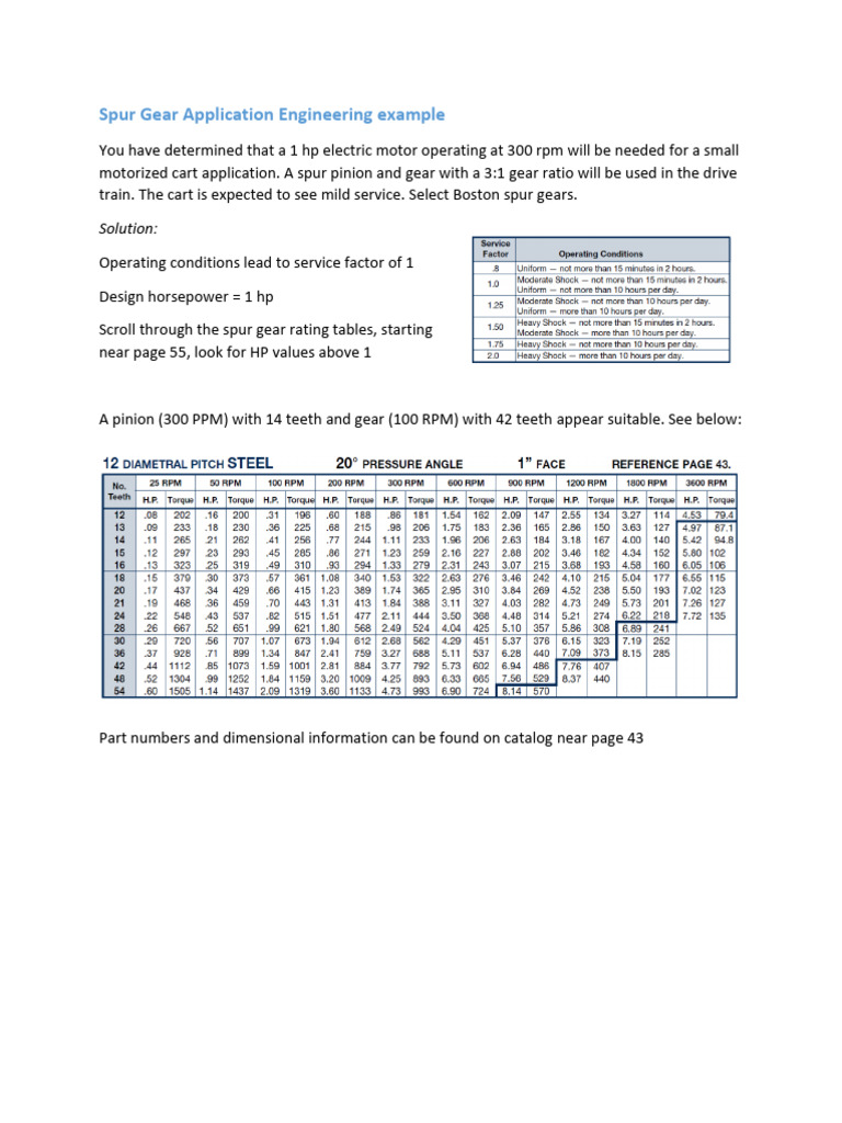 sprur gear application engineering example6 | PDF