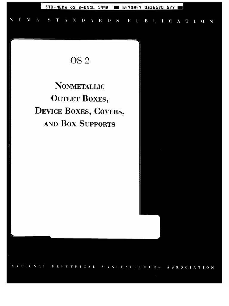 NEMA OS 2 Boxes Covers and Supports | PDF