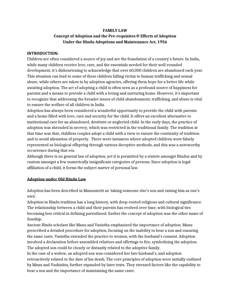 Family Law | PDF | Adoption | Husband