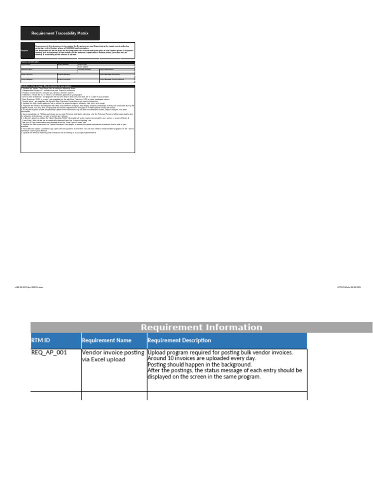 15 Requirement Traceability Matrix (RTM) Template | PDF | Scrum ...