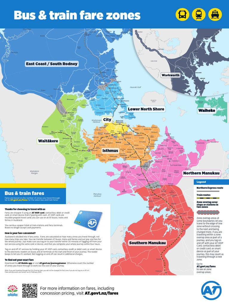 Auckland Transport Fare Zones Guide | PDF | Rugby League
