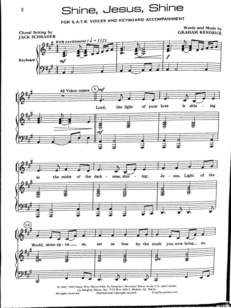 Shine Jesus Shine -Jack Shrader | PDF