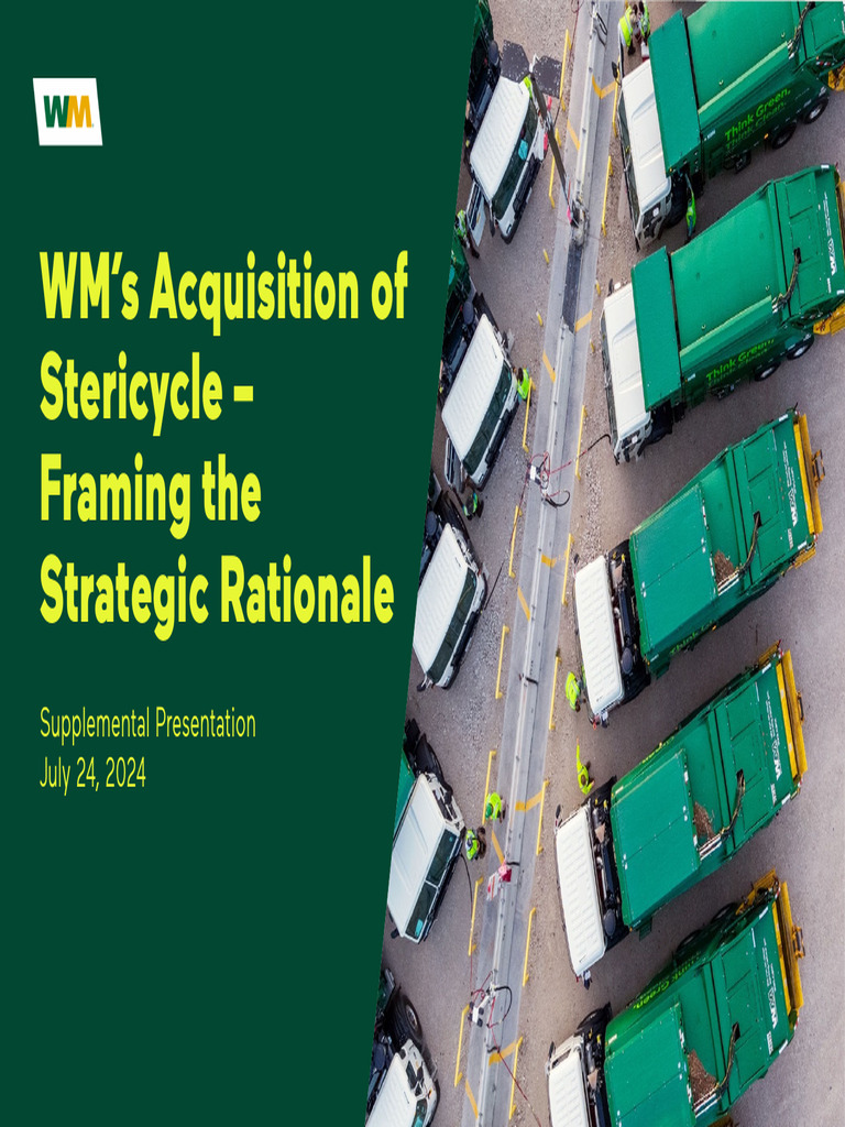 WM's Strategic Acquisition of Stericycle | PDF | Mergers And ...
