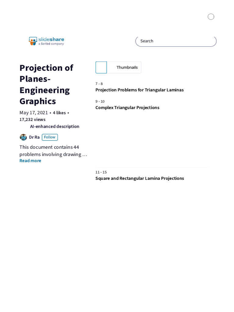 Projection of Planes - Engineering Graphics - PDF | PDF | Triangle ...
