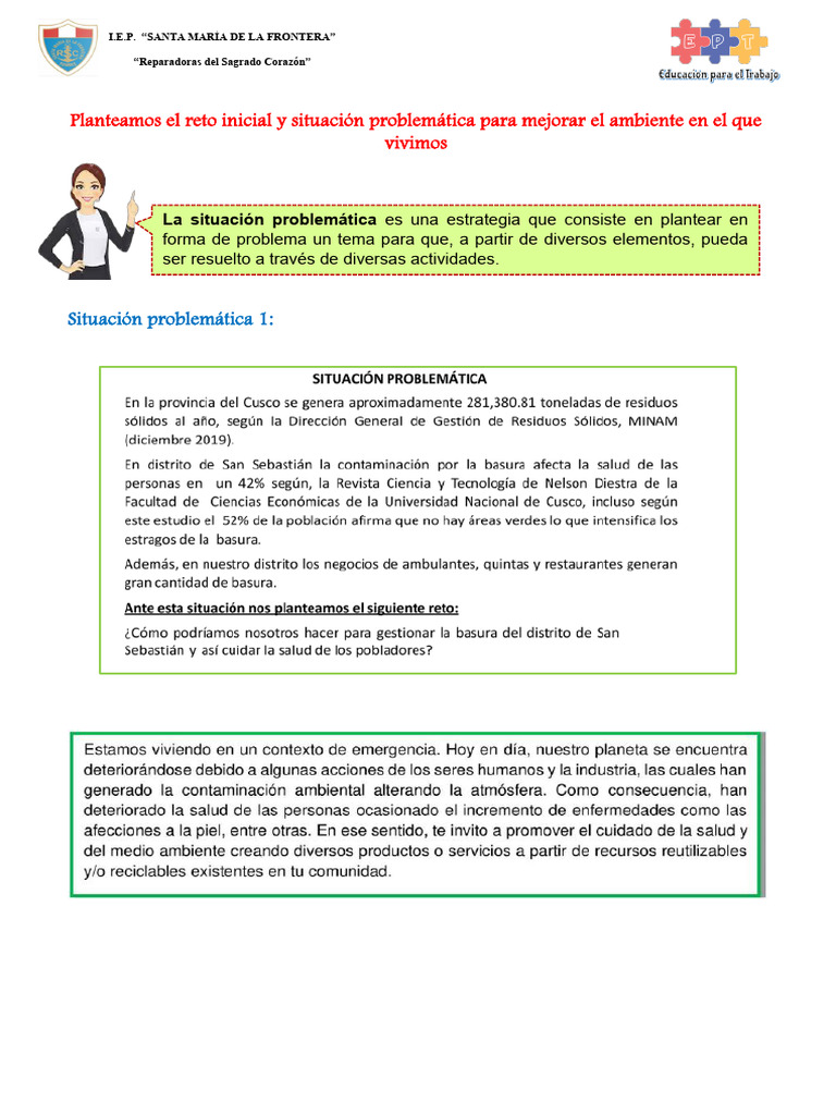 Situacion Problematica y Reto | PDF