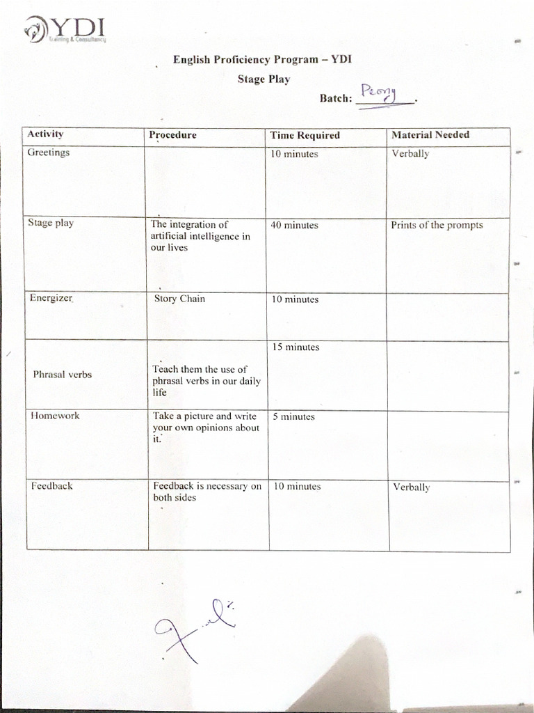 English Proficiency Program - YDI | PDF