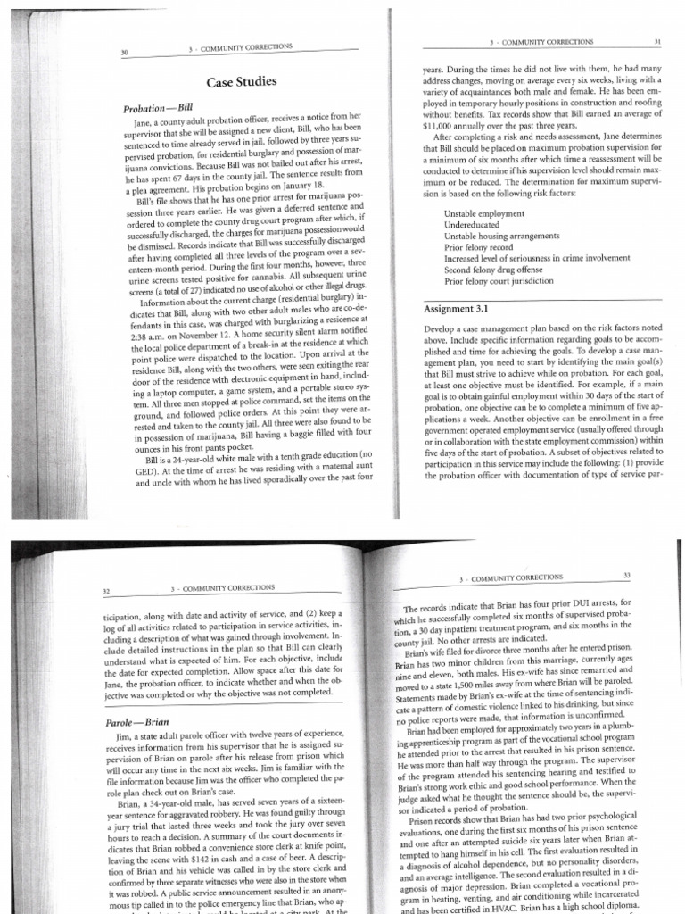 Probation Parole Case Studies | PDF