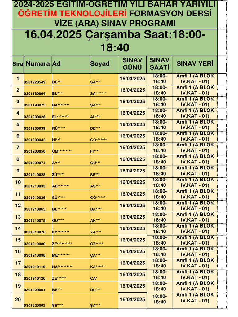 2024 2025 Ogretim Teknolojileri | PDF
