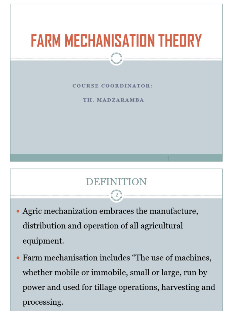 Farm Mechanisation Concept - SV | PDF | Horsepower | Tractor