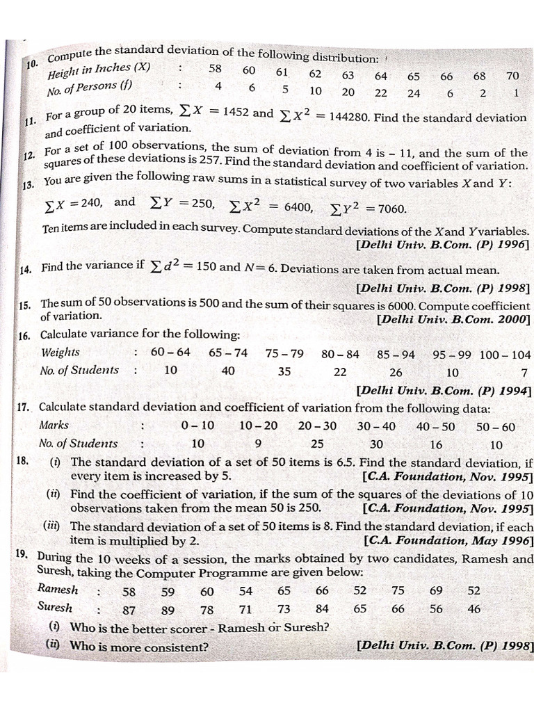 Standard Deviations | PDF