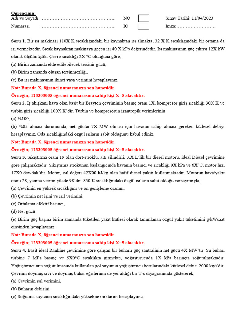 22-23 Bahar Yarıyılı Arasınav Soruları | PDF