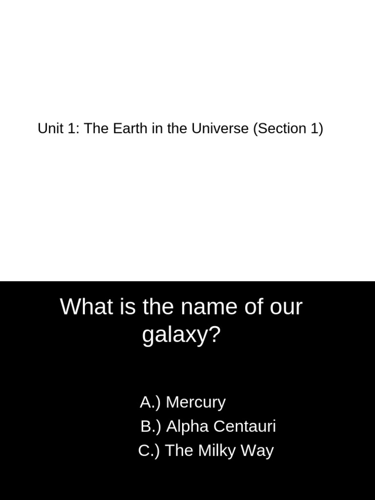 Earth and Space: Key Concepts Quiz | PDF