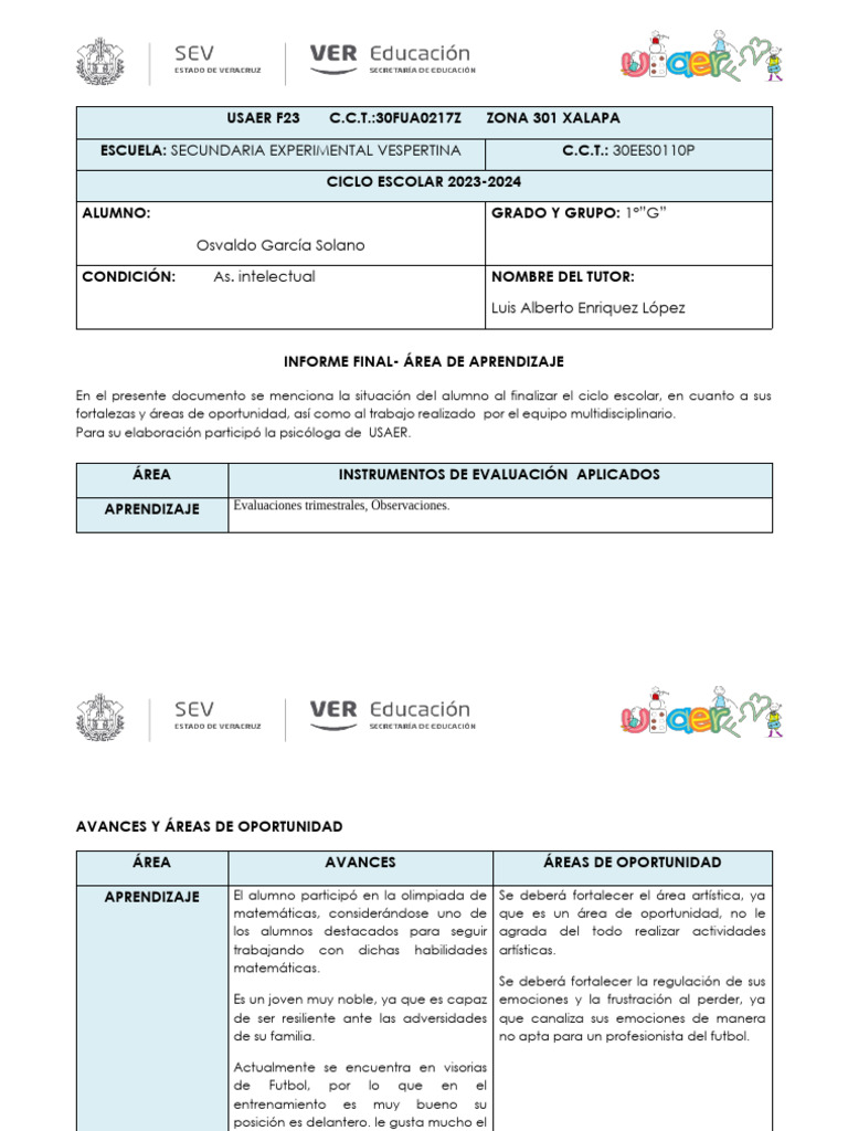 ÁREA Aprendizaje | PDF | Aprendizaje | Modificación de comportamiento