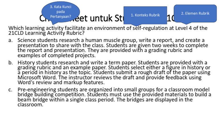 Cheat Sheet Rubrik | PDF