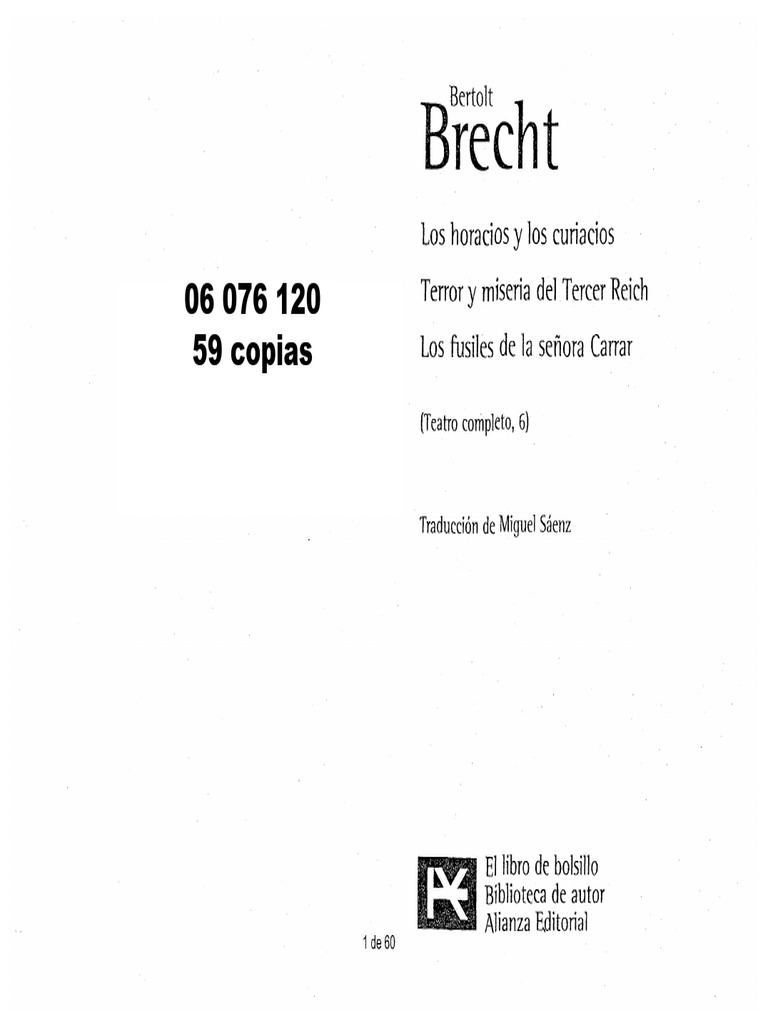 Terror Y miserias Brecht | PDF