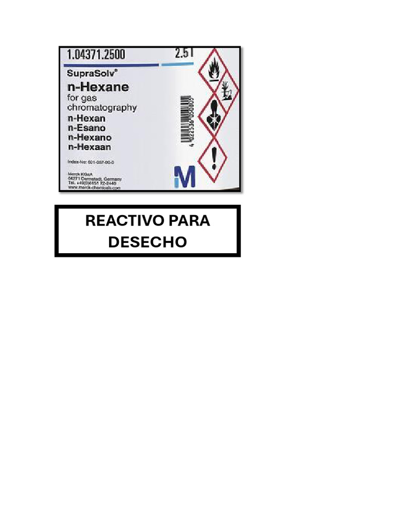 Etiqueta Hexano | PDF