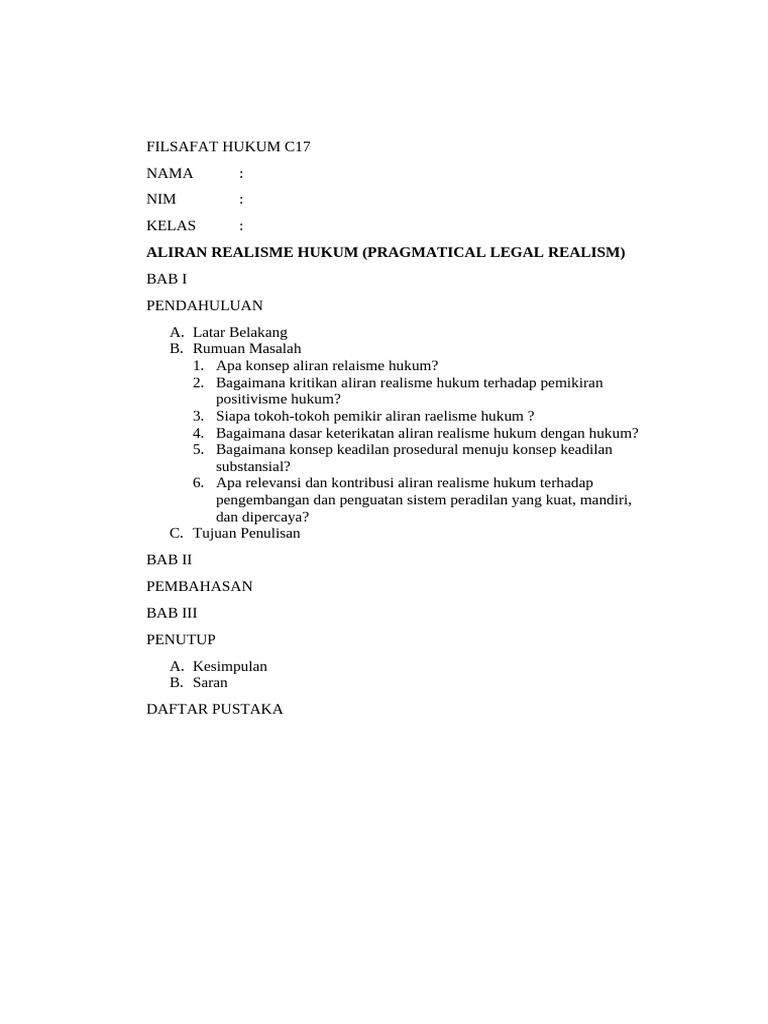 Tugas Paper Filsafat Hukum c17 | PDF