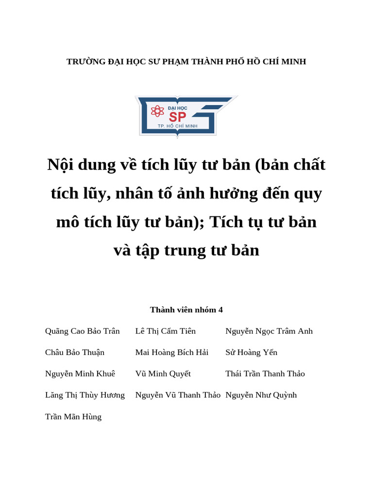 Nội dung thuyết trình KTCT-nhóm 4 | PDF