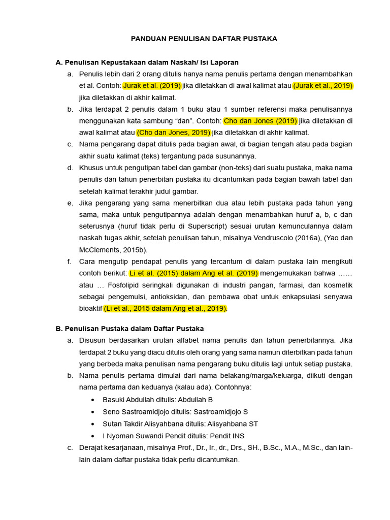 Panduan Penulisan Daftar Pustaka | PDF