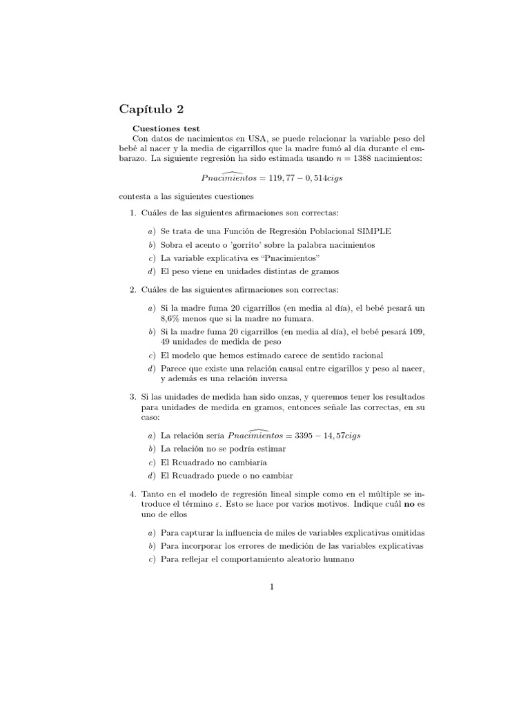 cap2 | PDF | Análisis de regresión | Regresión lineal