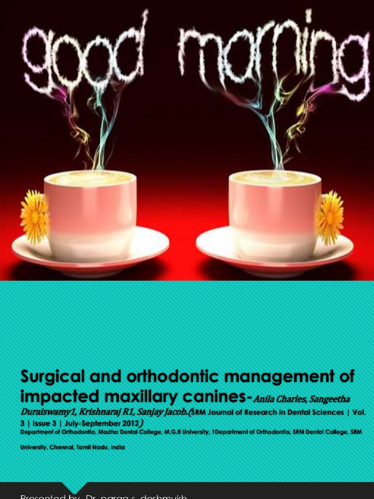 Maxillary Impacted Canine Management | PDF