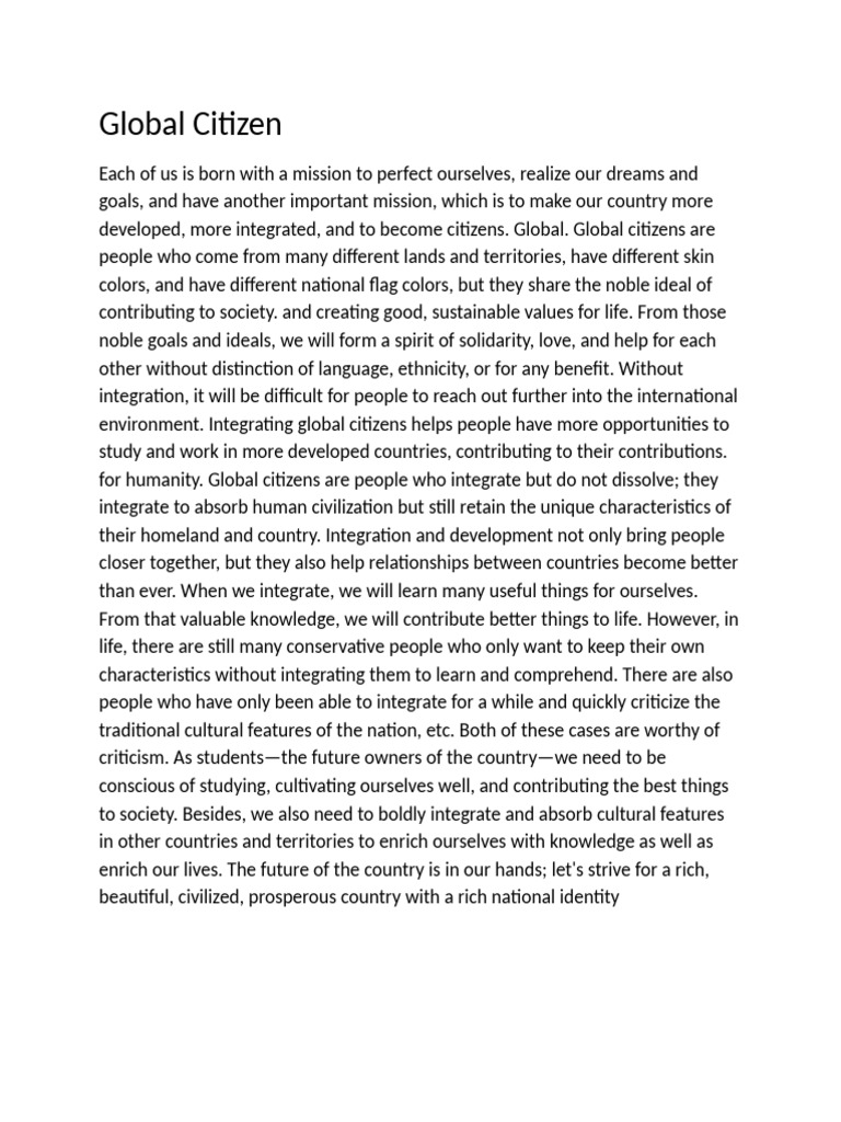 Global Citizen | PDF