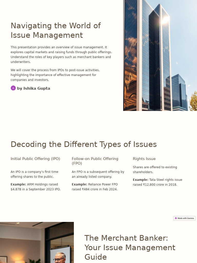 Navigating The World of Issue Management | PDF | Underwriting | Initial ...