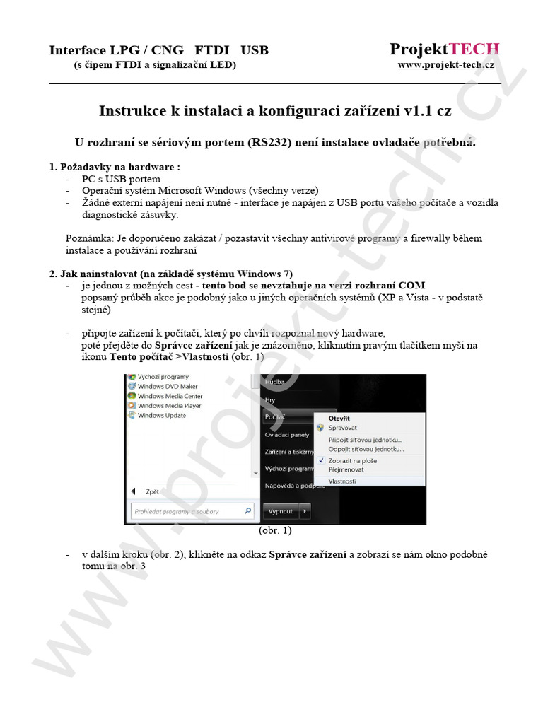 Návod Interface FTDI | PDF
