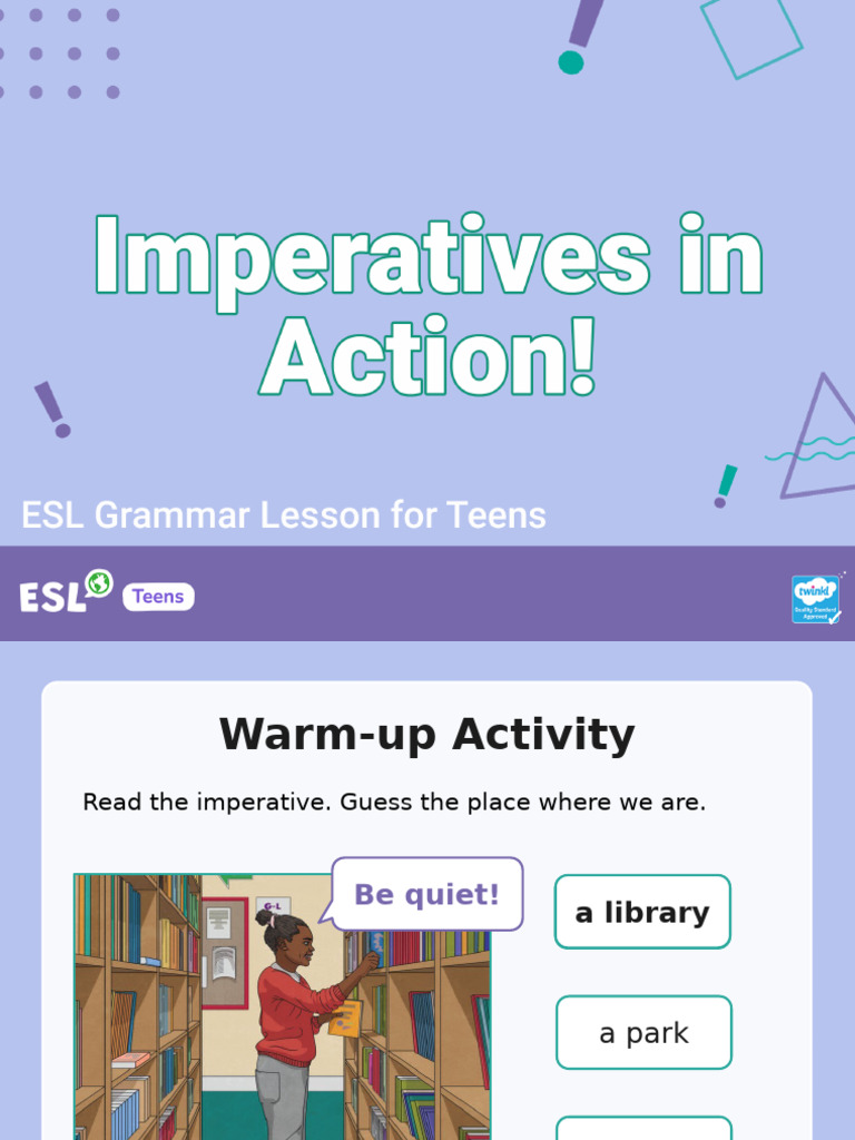 T 1726139519 Esl Imperatives in Action Teens A1 - Ver - 2 | PDF ...