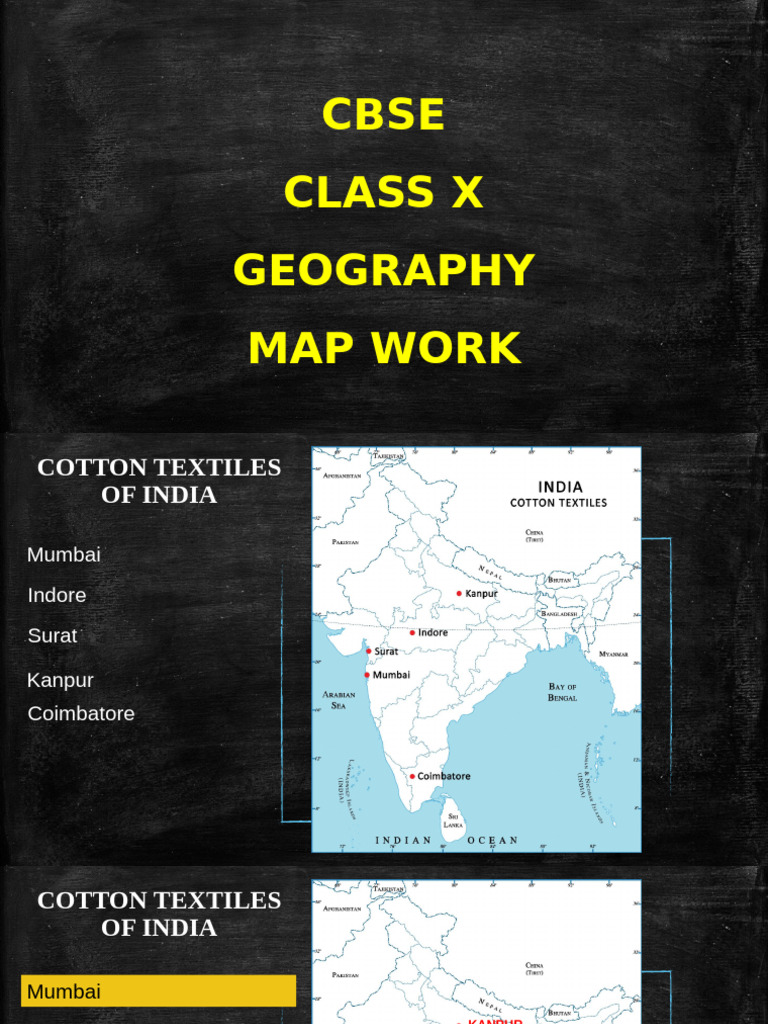X Cbse Manufacturing Industries Mapwork | PDF