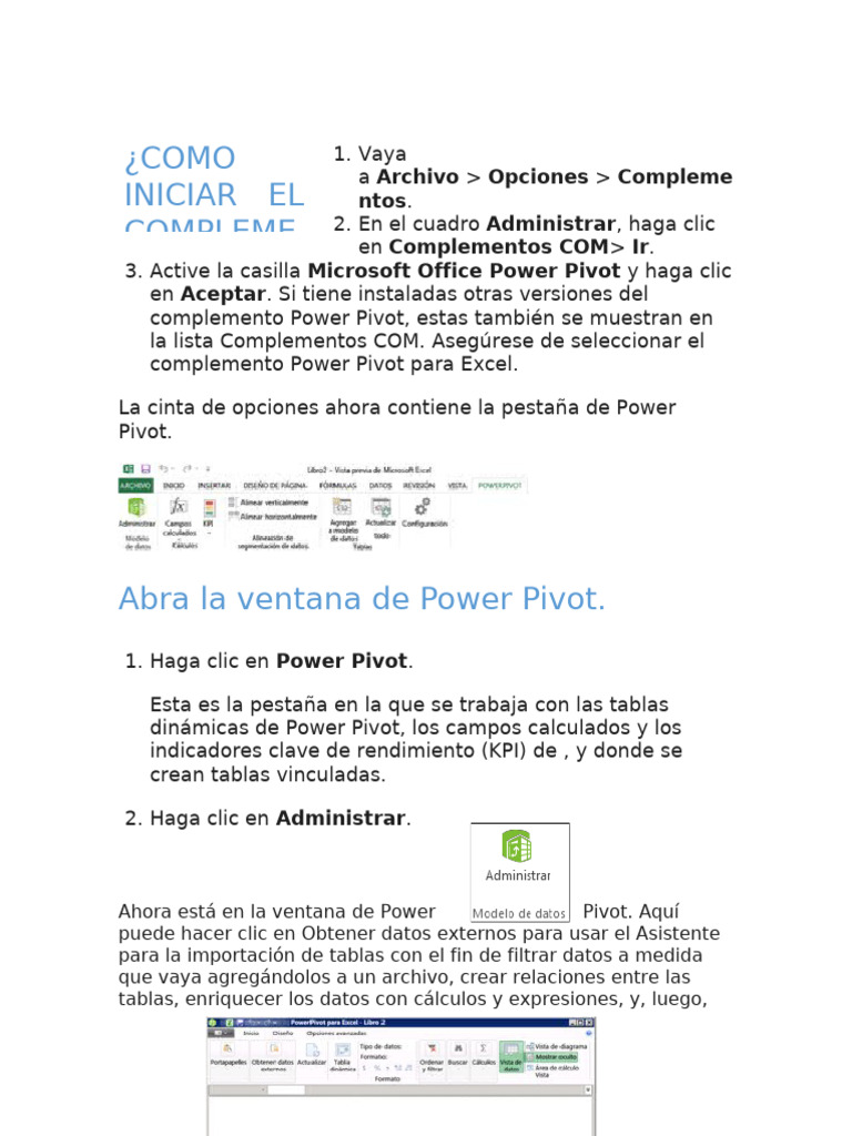 Power Pivot | PDF | Microsoft Excel | Bases de datos