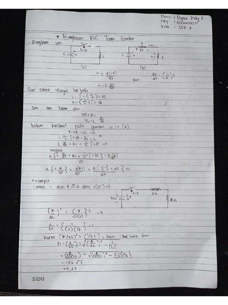 RLC Rangkaian Listrik | PDF