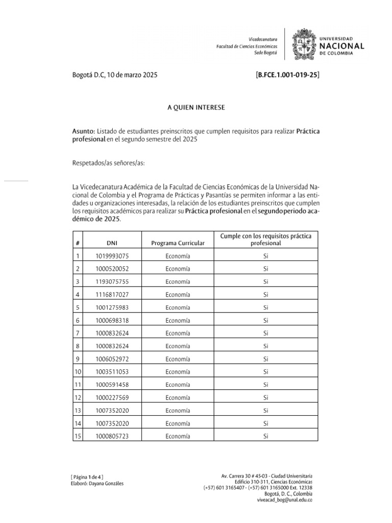 Banrep Revisado Prácticas Profesionales | PDF