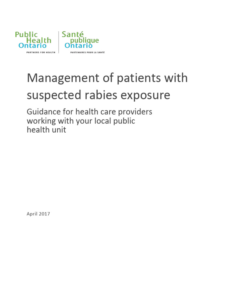 Rabies Exposure Guidance Hcps | PDF | Rabies | Rodent