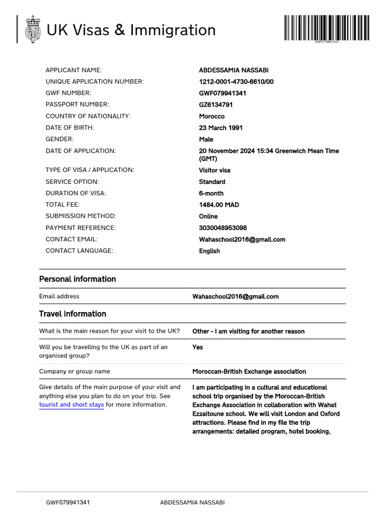 UK Visas & Immigration: Personal Information | PDF | Travel Visa | Passport