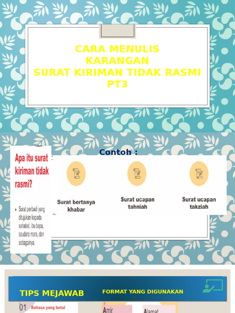 Panduan Menulis Surat Tidak Rasmi | PDF