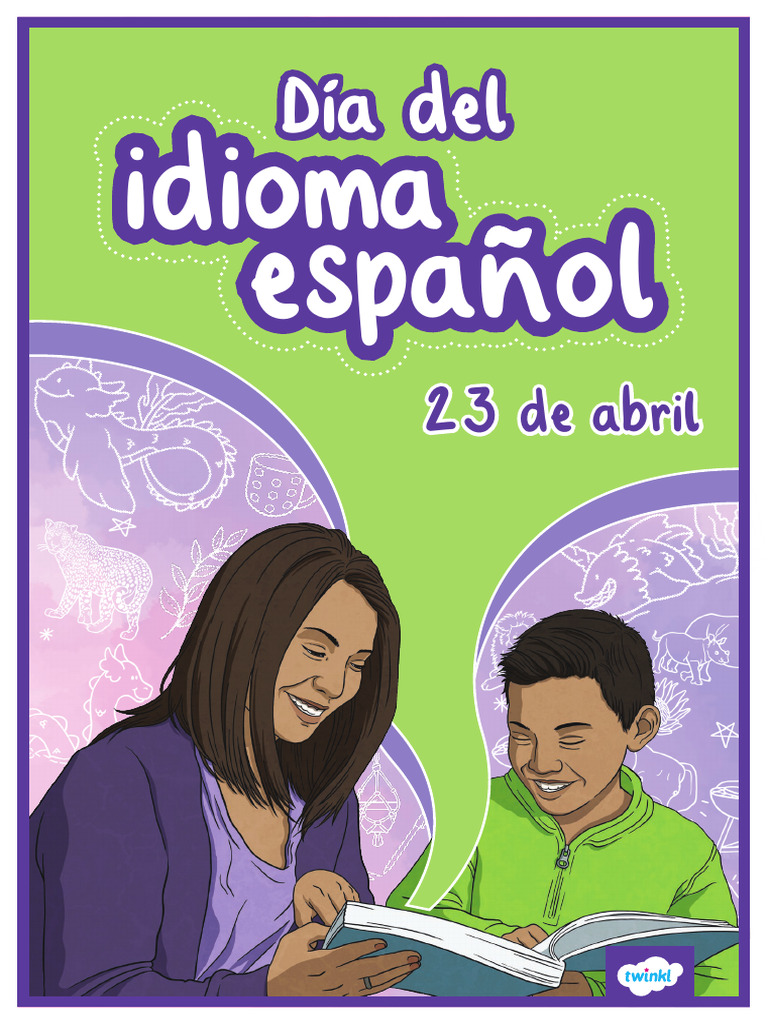 Sa DF 1700853241 Afiche Del Dia Del Idioma Espanol - Ver - 2 | PDF