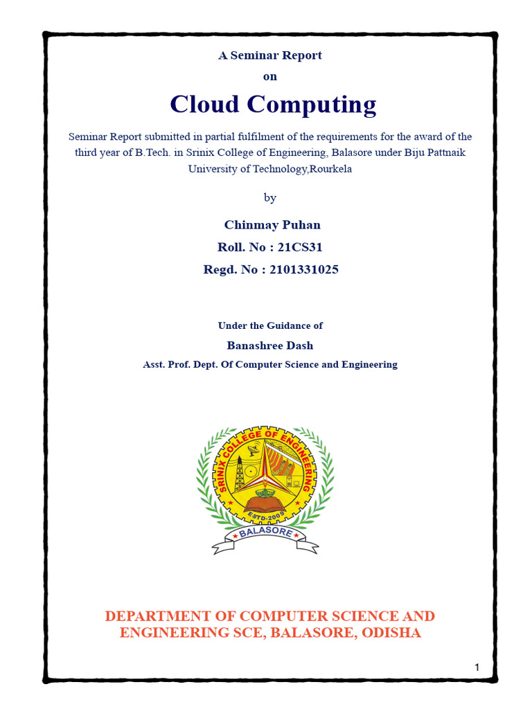 52183341 SEMINAR PPT on Cloud Computing (1)_merged (1) | PDF | Cloud Computing | Software As A ...
