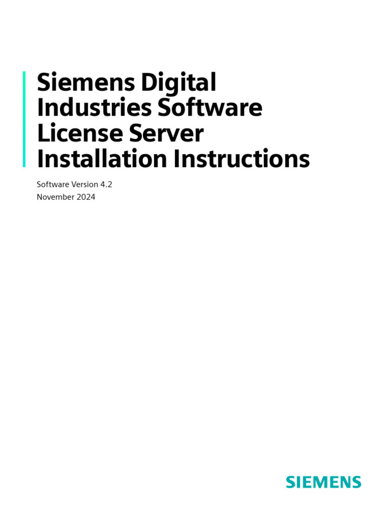 Siemens Digital Industries Software License Server Installation Instructions | PDF | Command ...