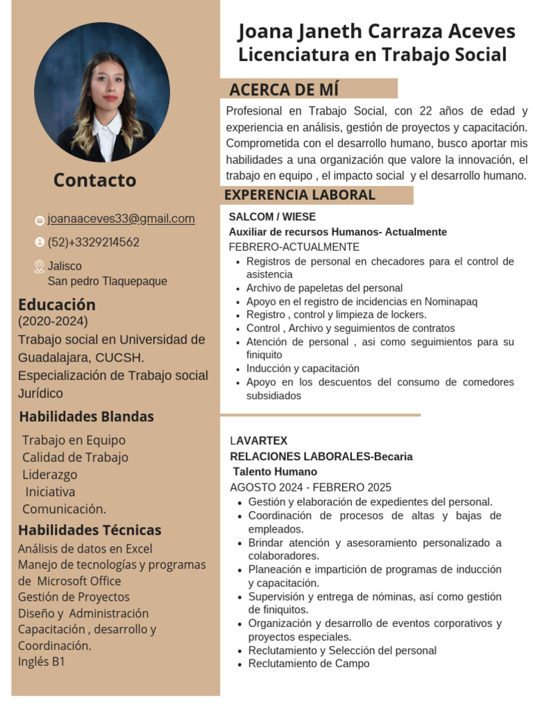 CVJoana Janeth Carranza Aceves Pedro Tlaquepaque | PDF | Trabajo Social ...