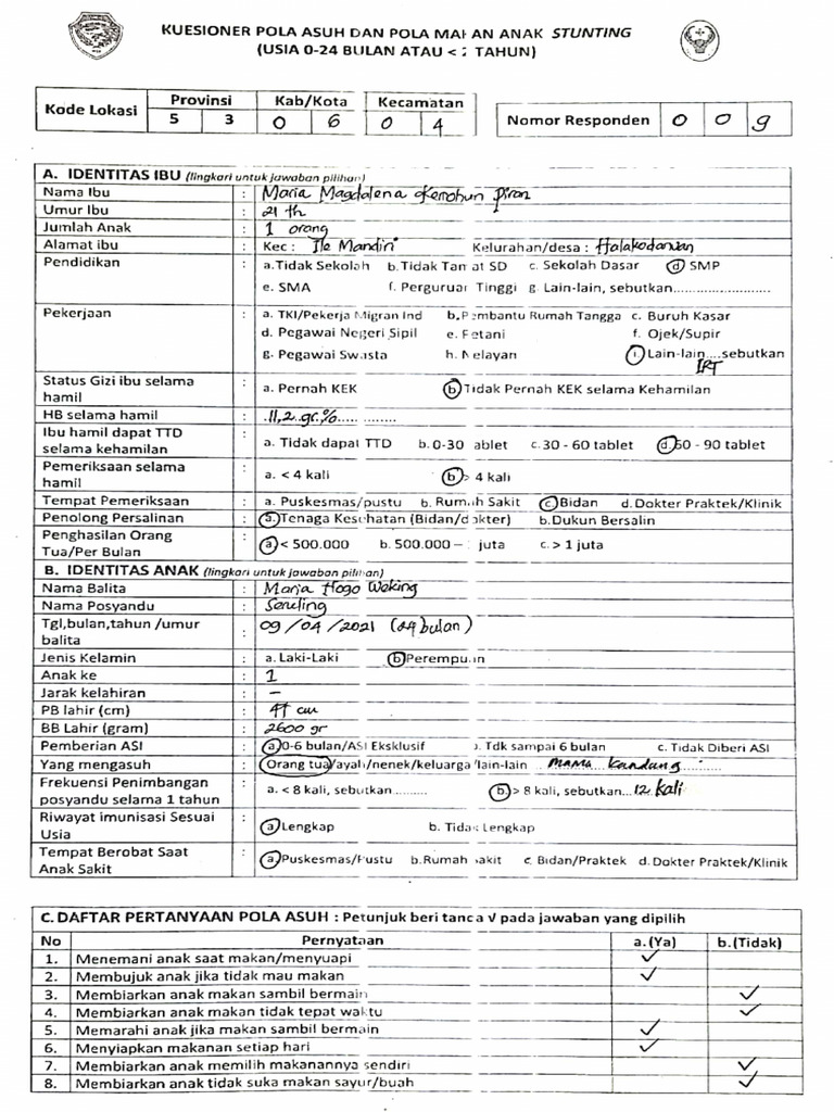 Kuesioner pola asuh hlk_9 | PDF