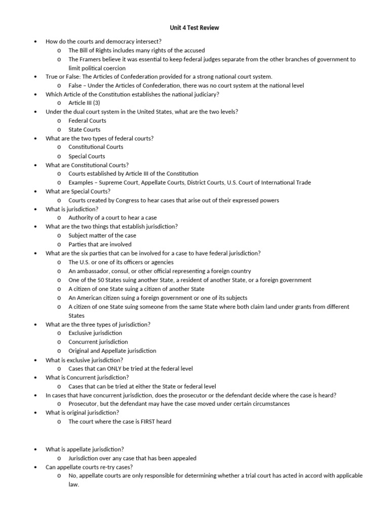 Unit 4 Test Review Key (1) | PDF | Supreme Court Of The United States ...