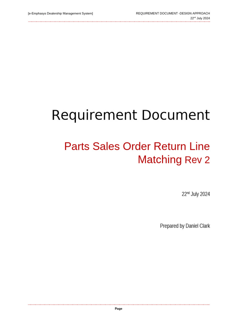 Parts Sales Order Return Line Design | PDF | Computing