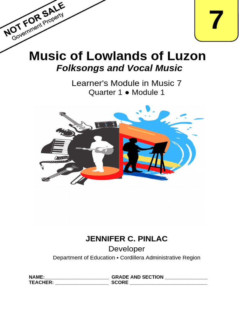 Music7 Q1mod1 Music Lowlands Jennifer Pinlac Bgo v3 | PDF | Songs | Liturgy